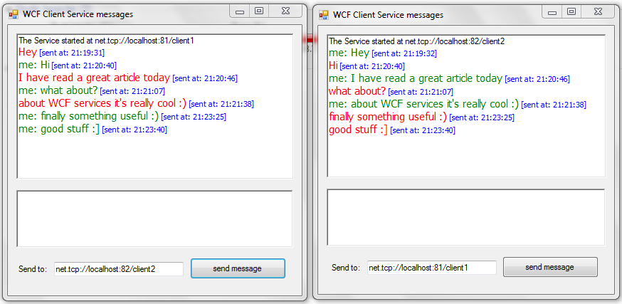 Creating LAN messenger using WCF Message Inspector | Proxmedia